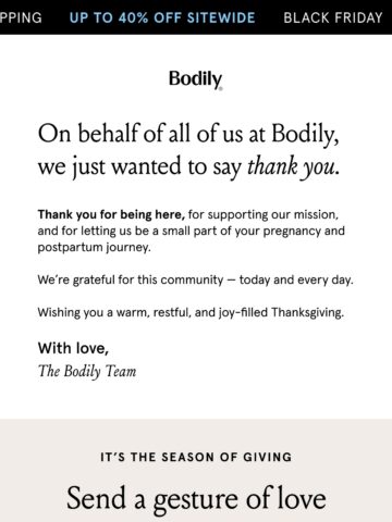 Email Inspiration from Bodily - Email Love