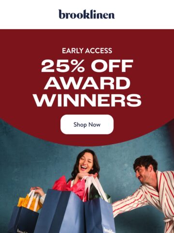 Email Inspiration from Brooklinen Black Friday - Email Love