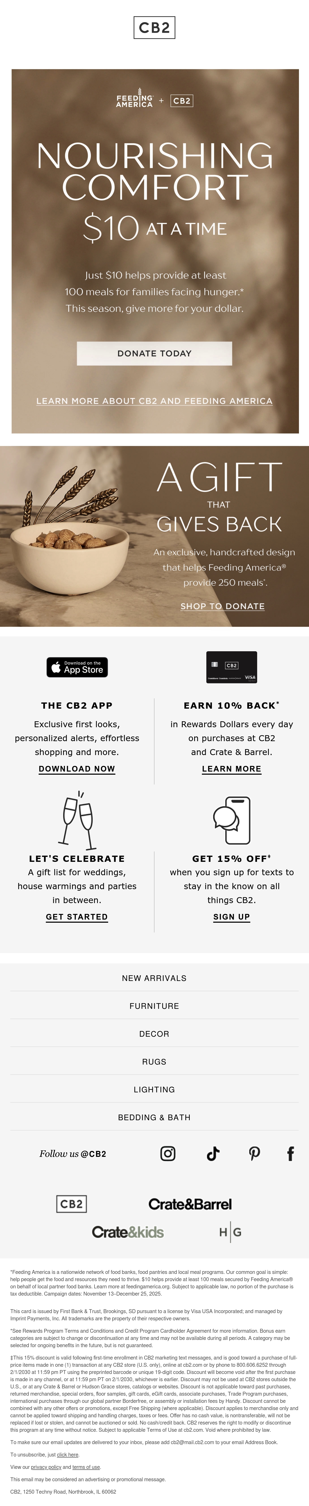 Email Inspiration from CB2 - Email Love