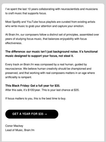Email Inspiration from Conor Mackey - Email Love