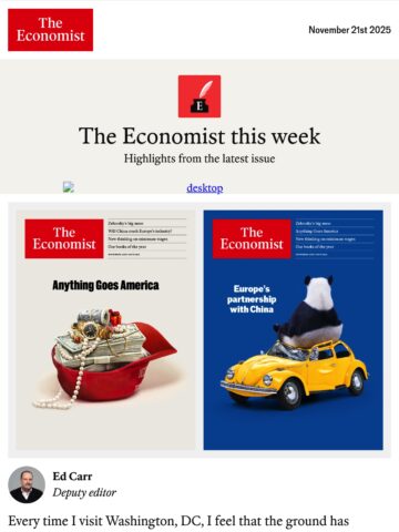 Email Inspiration from Edward Carr at The Economist - Email Love