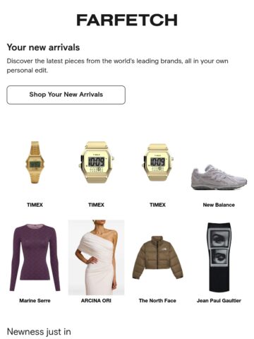 Email Inspiration from FARFETCH - Email Love