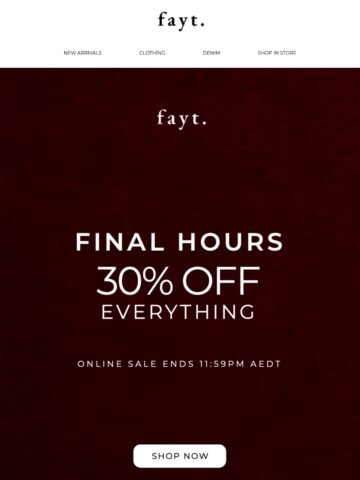 Fayt The Label Emails and Newsletters