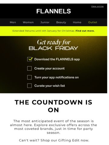Email Inspiration from FLANNELS - Email Love