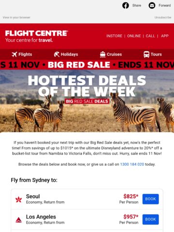 Email Inspiration from Flight Centre - Email Love