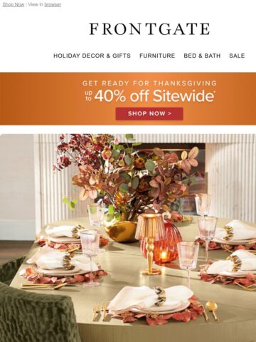 Email Inspiration from Frontgate - Email Love
