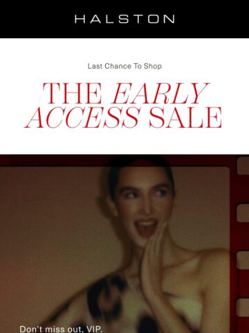 Email Inspiration from Halston - Email Love