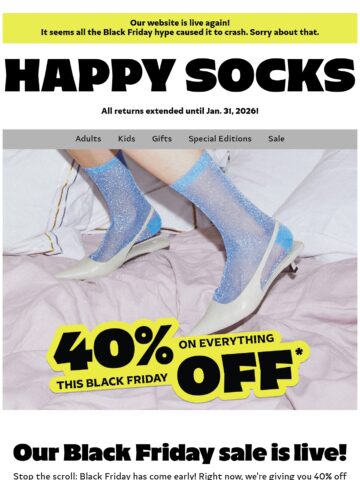 Email Inspiration from Happy Socks - Email Love