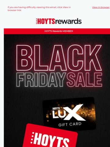 Email Inspiration from HOYTS Rewards - Email Love