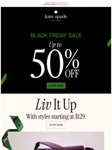 Email Inspiration from kate spade - Email Love