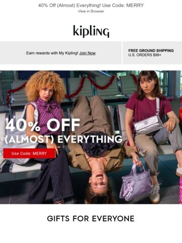 Email Inspiration from Kipling - Email Love