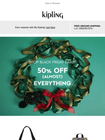 Email Inspiration from Kipling - Email Love