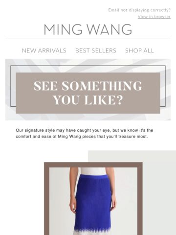 Email Inspiration from Ming Wang - Email Love