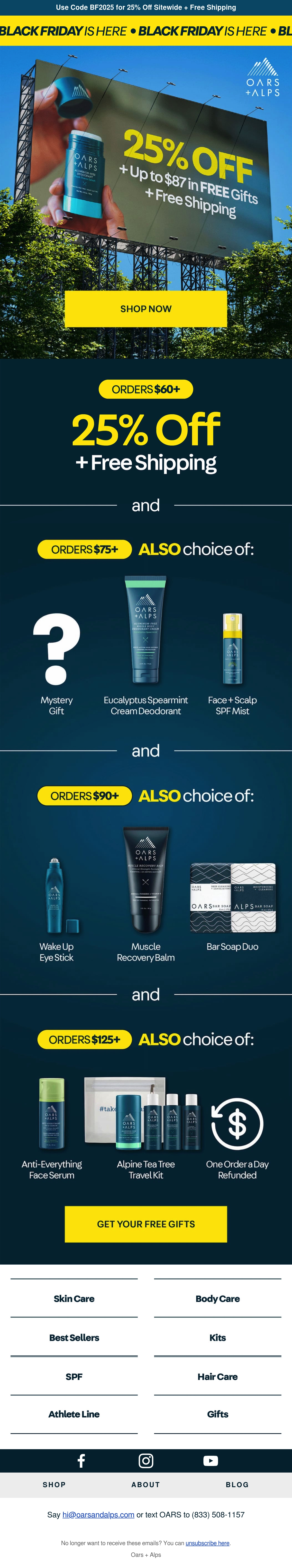 Email Inspiration from Oars + Alps - Email Love