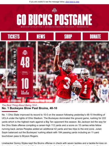 Email Inspiration from Ohio State Football - Email Love