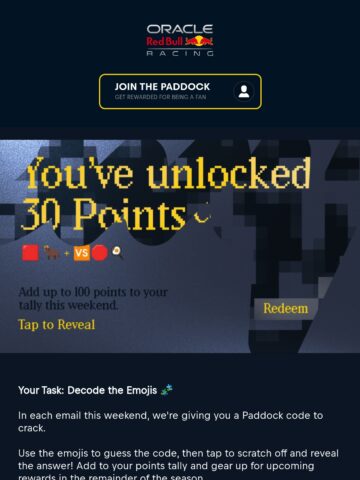 Email Inspiration from Oracle Red Bull Racing - Email Love