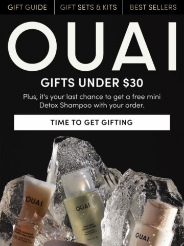 Email Inspiration from OUAI - Email Love