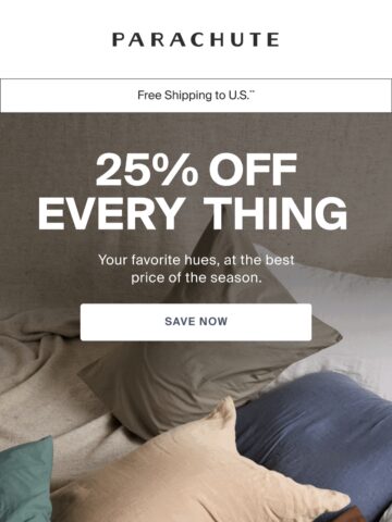 Email Inspiration from Parachute - Email Love