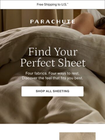 Email Inspiration from Parachute - Email Love