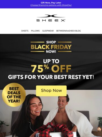 Email Inspiration from SHEEX | Black Friday Sale - Email Love