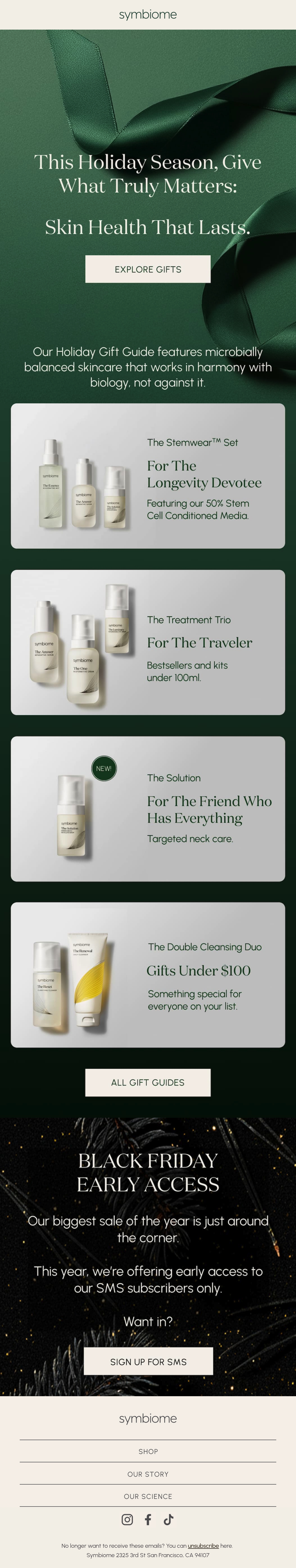 Email Inspiration from Symbiome - Email Love