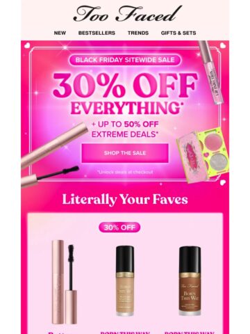 Email Inspiration from Too Faced Cosmetics - Email Love