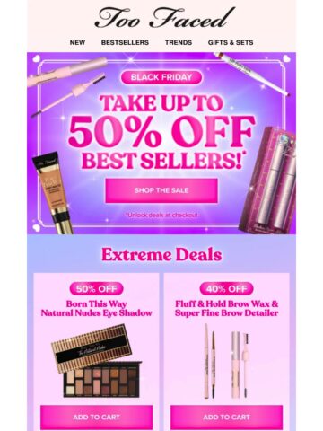 Email Inspiration from Too Faced Cosmetics - Email Love