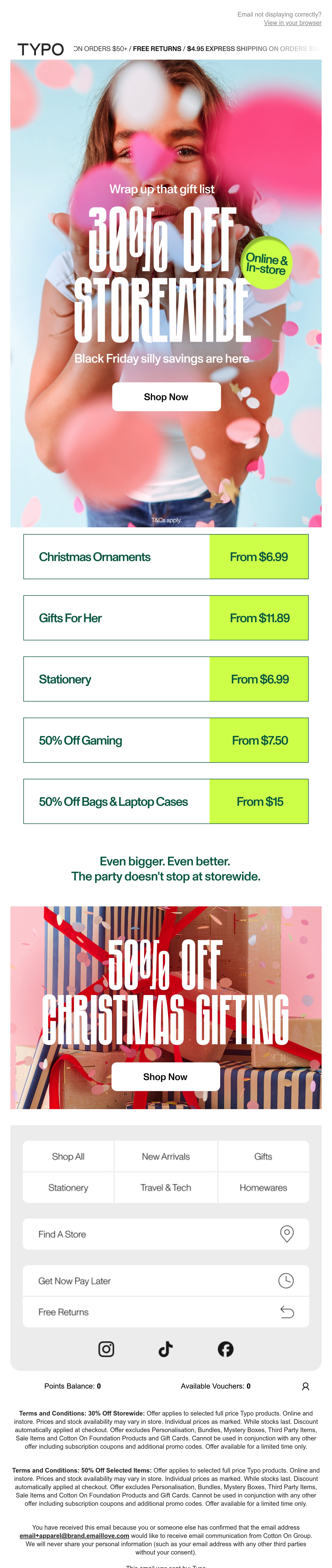 Email Inspiration from Typo - Email Love