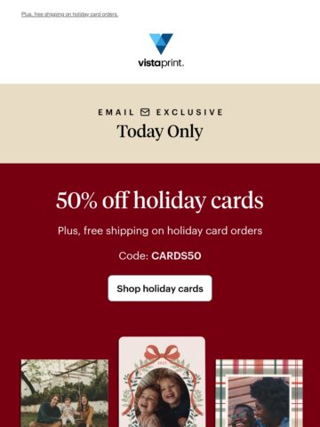 Email Inspiration from VistaPrint | Email Exclusive - Email Love