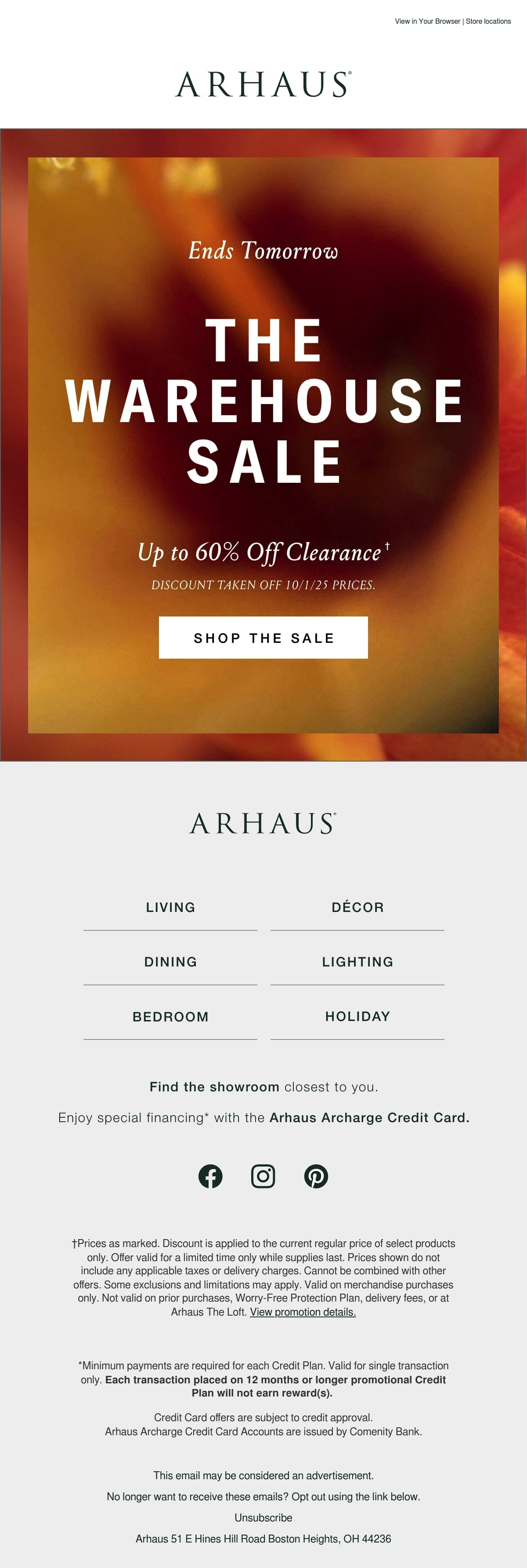 Email Inspiration from Arhaus - Email Love