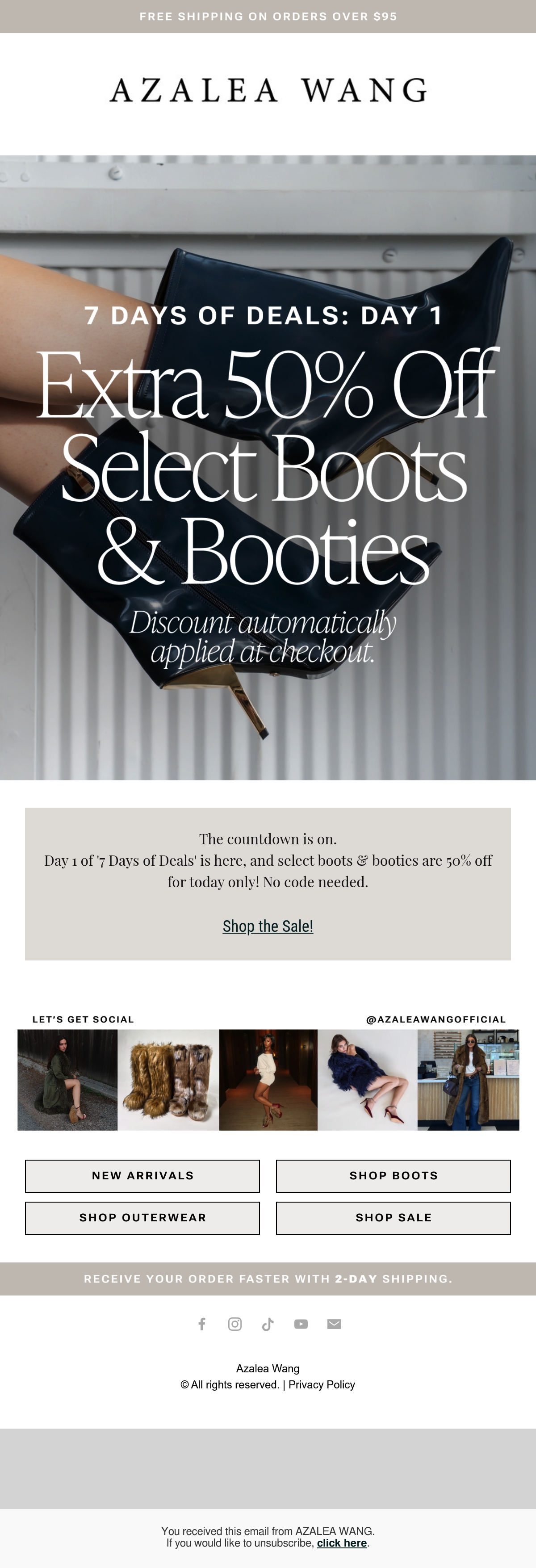 Email Inspiration from AZALEA WANG CYBER MONDAY - Email Love
