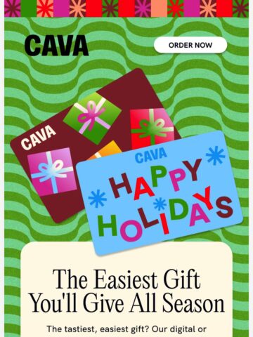 Email Inspiration from CAVA - Email Love