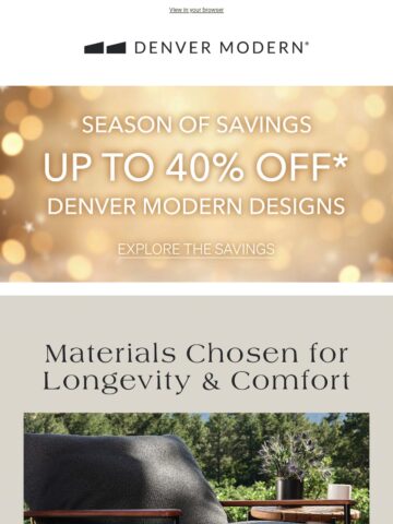 Email Inspiration from Denver Modern - Email Love