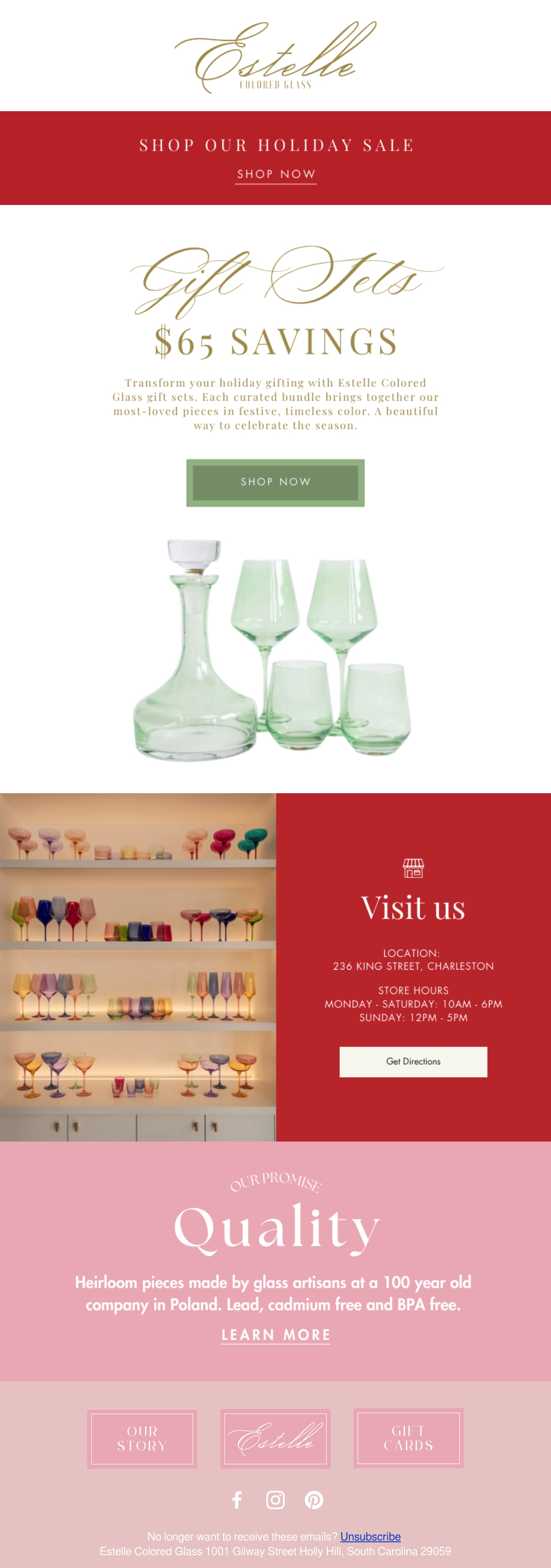 Email Inspiration from Estelle Colored Glass - Email Love