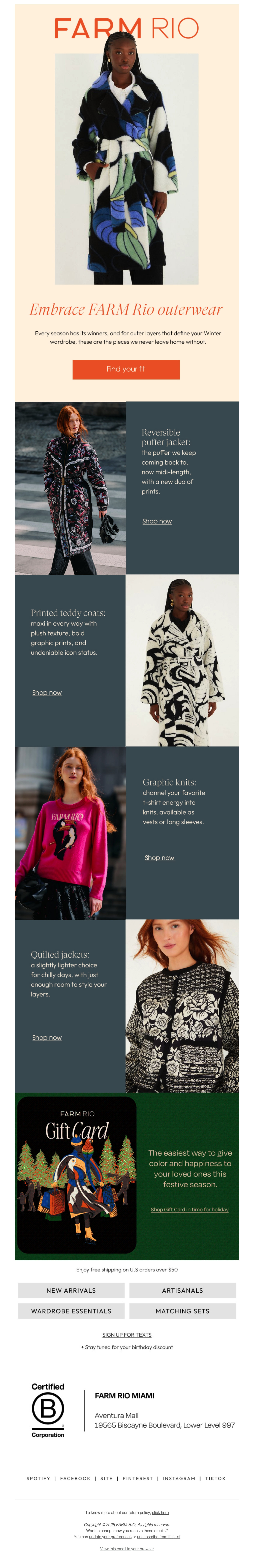 Email Inspiration from FARM Rio - Email Love