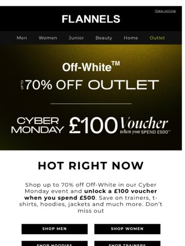 Email Inspiration from FLANNELS - Email Love