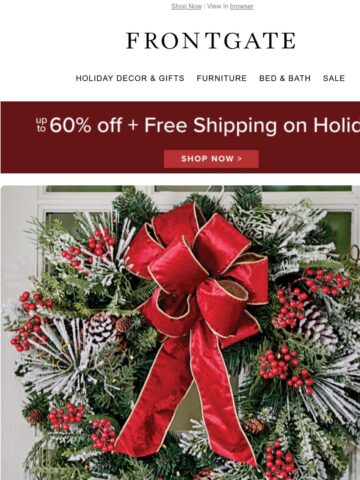 Email Inspiration from Frontgate - Email Love