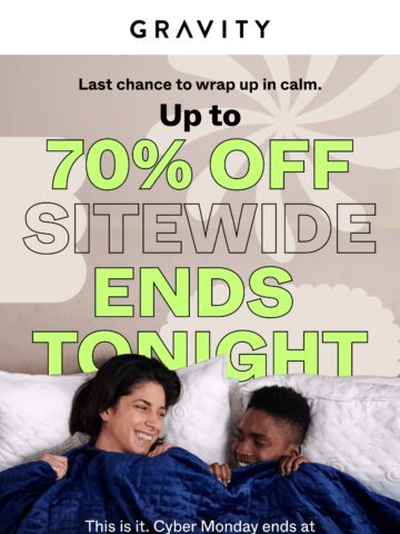 Email Inspiration from Gravity Blankets - Email Love