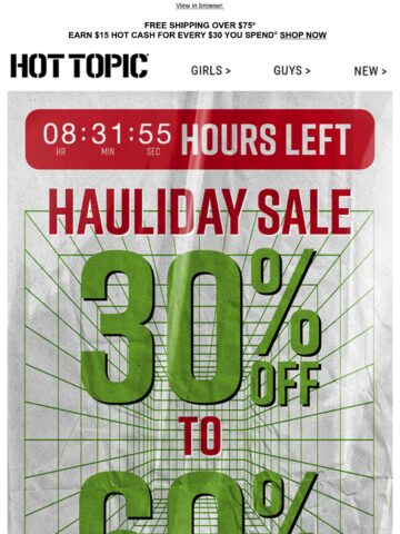 Email Inspiration from Hot Topic - Email Love