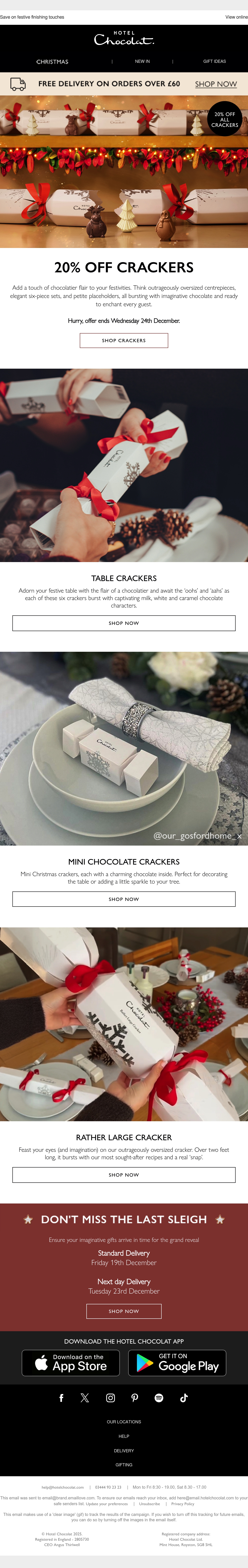 Email Inspiration from Hotel Chocolat - Email Love