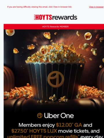 Email Inspiration from HOYTS Rewards - Email Love