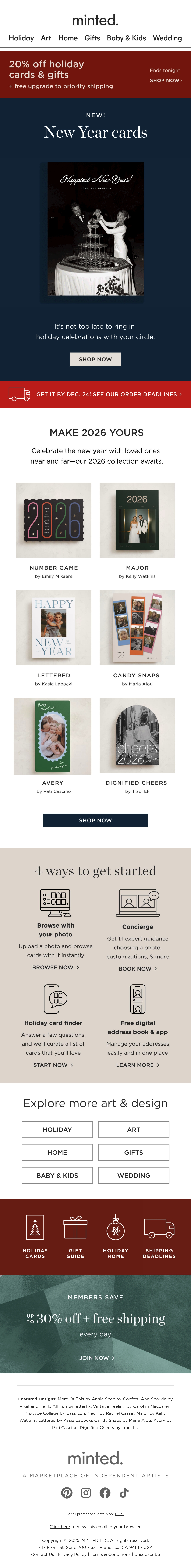 Email Inspiration from Minted - Email Love