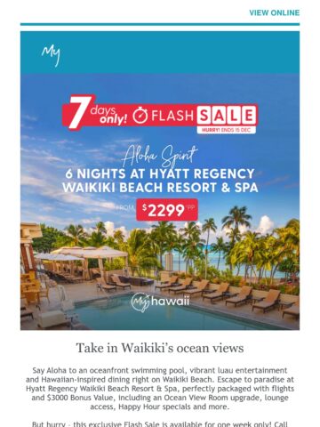 Email Inspiration from My Hawaii - Email Love