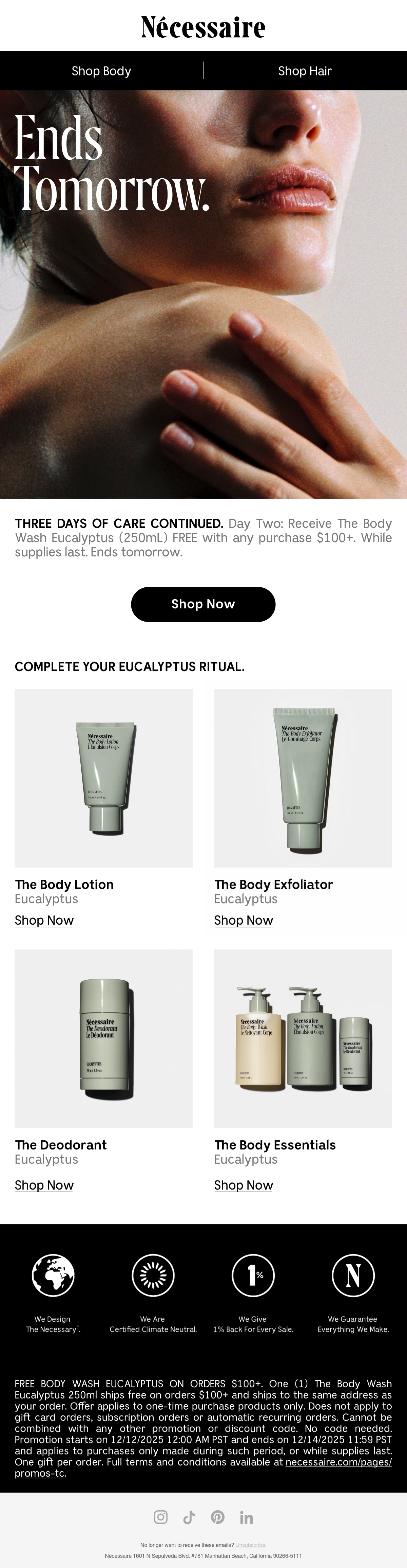 Email Inspiration from Nécessaire - Email Love