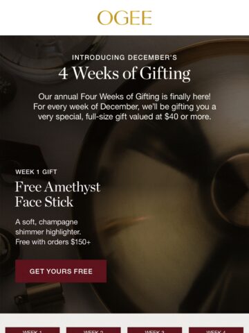 Email Inspiration from Ogee - Email Love
