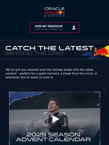 Email Inspiration from Oracle Red Bull Racing - Email Love