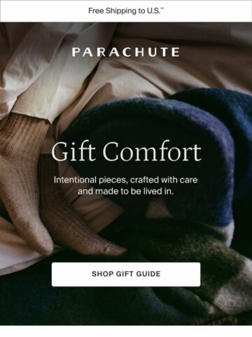 Email Inspiration from Parachute - Email Love