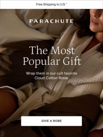 Email Inspiration from Parachute - Email Love