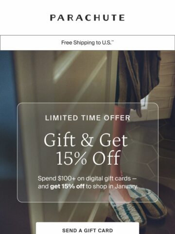 Email Inspiration from Parachute - Email Love