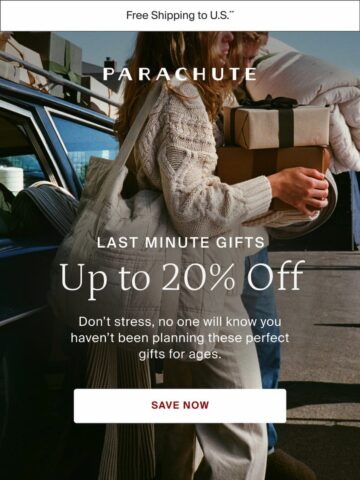 Email Inspiration from Parachute - Email Love